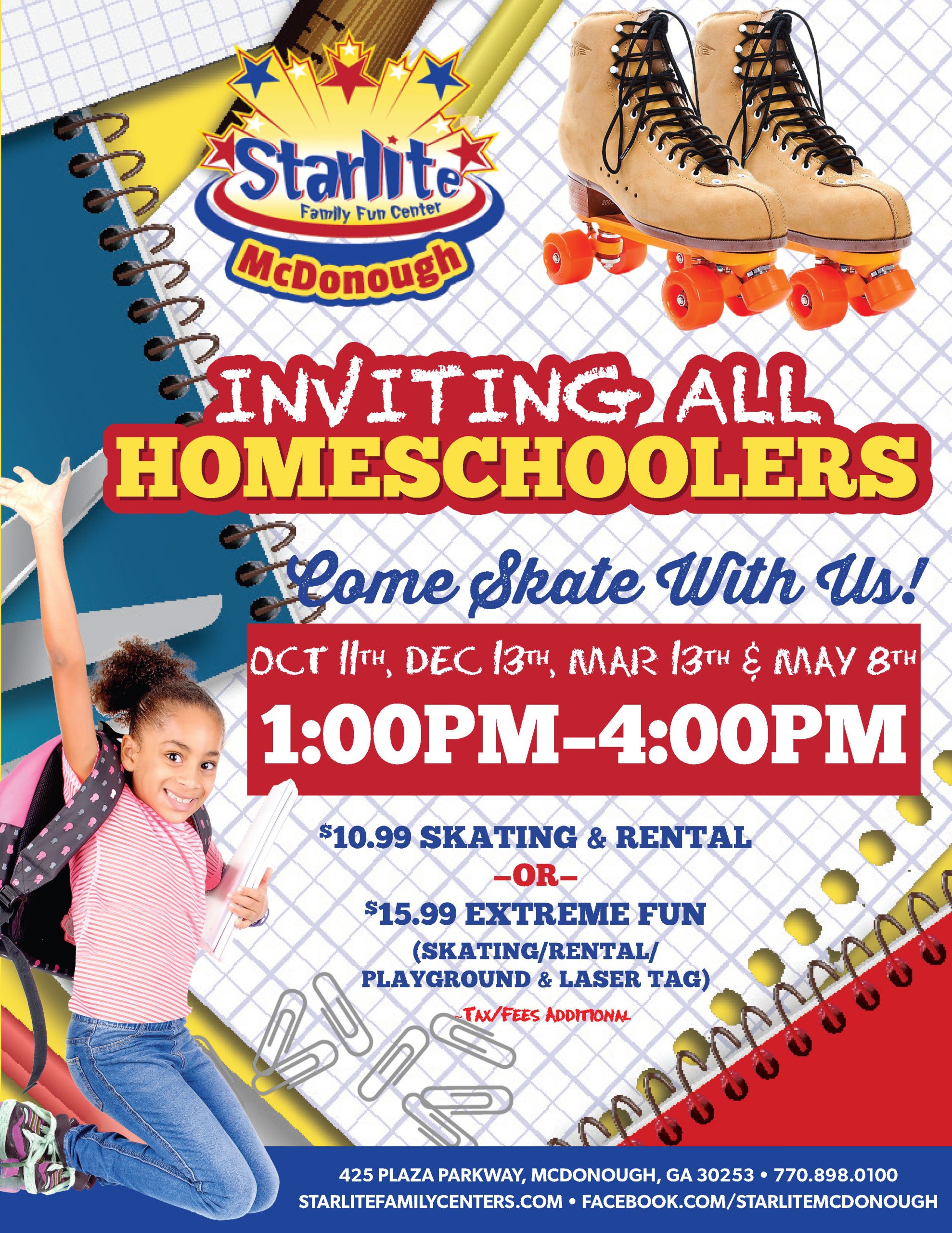 Hours | Starlite Family Fun Center | McDonough, GA